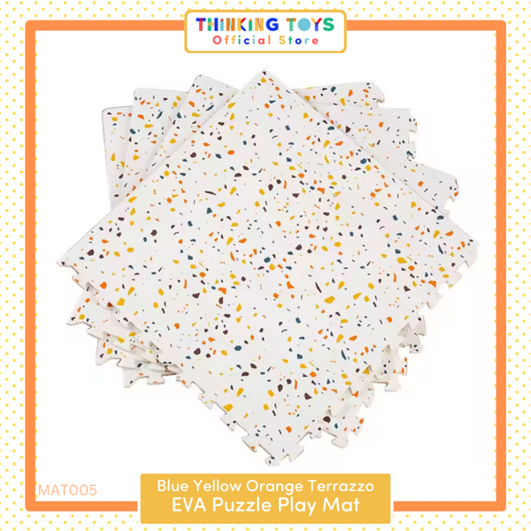 EVA Puzzle Play Mat – Blue Yellow Orange Terrazzo – Thinking Toys PH